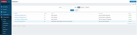zabbix frontend modules my little farm