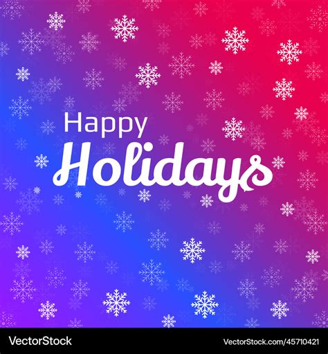 Happy Holidays Text With Snowflakes Royalty Free Vector