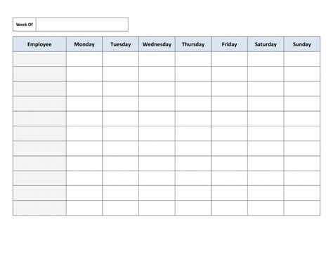 employee schedule spreadsheet template inside employee schedule