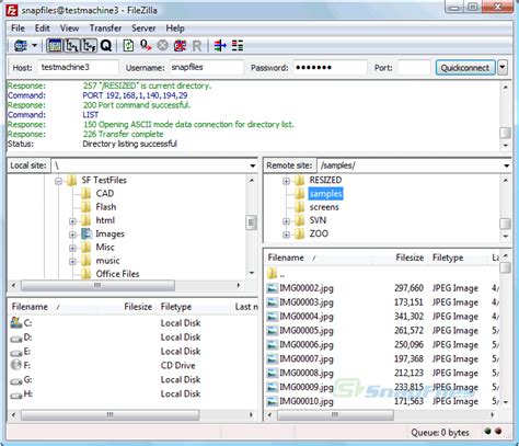 filezilla screenshot and download at