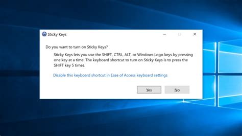 Windows 10 Disable The Sticky Keys Warning And Beep
