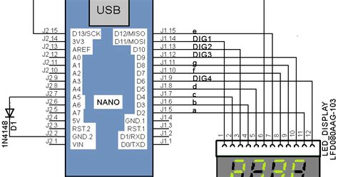 arduino tehniq 4 digit 7 segment led display thermometer