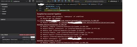 typeerror cannot read property namespace of undefined at object get