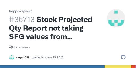 stock projected qty report not taking sfg values from production plan