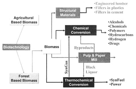 A Flow Diagram Is Shown Above That Represents The Biorefinery Concept