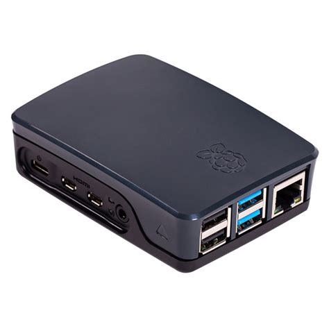 raspberry pi 4 model b official case plastic black grey rapid online