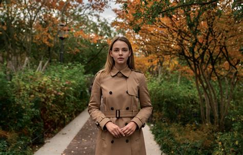 Wallpaper Autumn Girl Trees Portrait Beauty Andrew Brandis