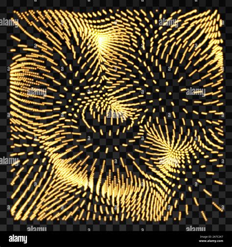 Array With Dynamic Particles 3d Futuristic Technology Style Abstract