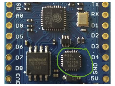 esp8266 wemos d1 mini pro v1 cp2104 usb driver