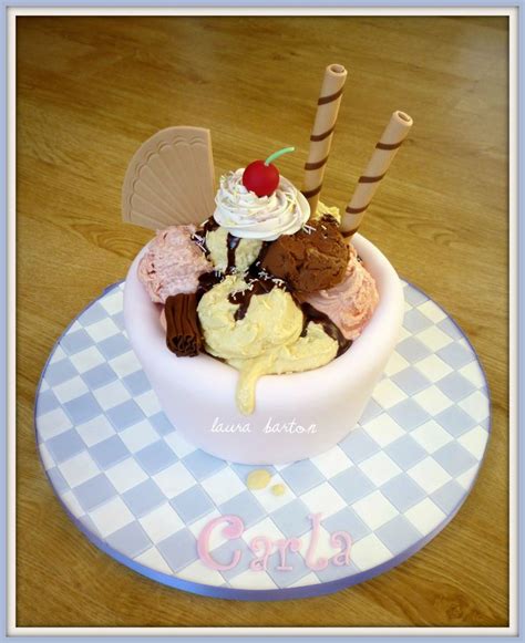 Ice Cream Sundae Cake Not Really Ice Cream Cake Celebration Cakes