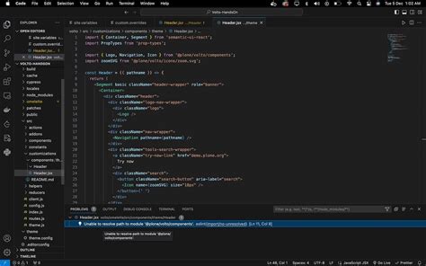 unable to resolve path to module plone volto components plone