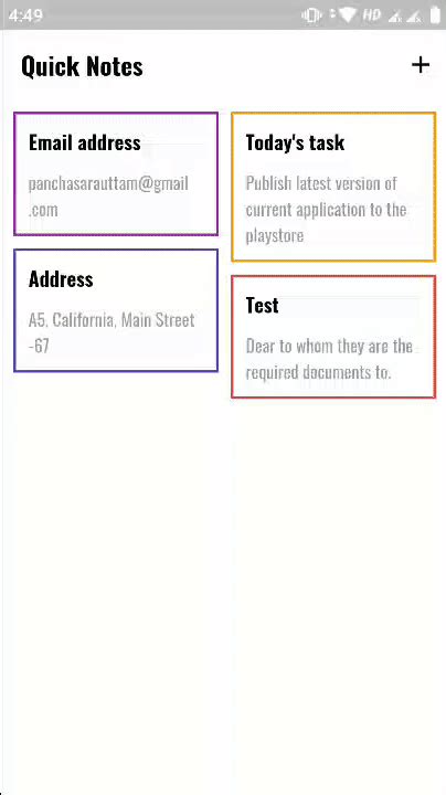 a todo notes application developed with flutter flutter tutorial