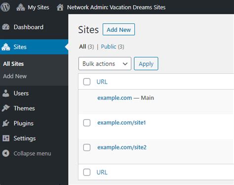 how to set up wordpress multisite in plesk using sub