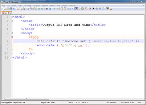 how to get current date and time in php 7 steps with pictures