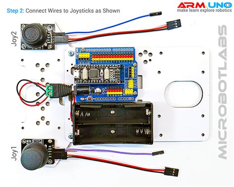 arduino joystick servo motor robot arm control tutorial