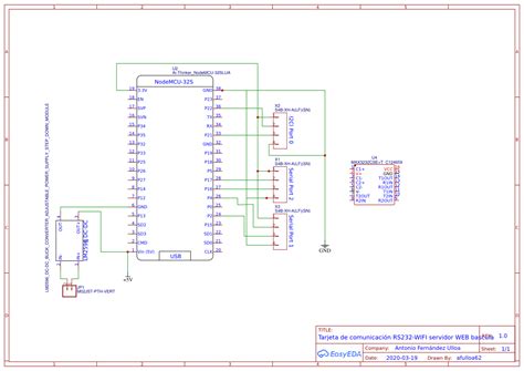 module rs232 sp3232 ttl max3232 easyeda open source hardware lab