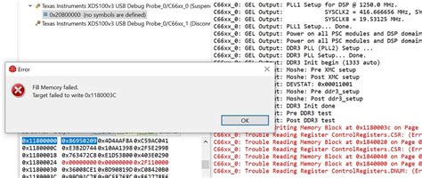 tms320c6657 error loading code via jtag processors forum