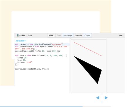 using fabric js for interactive html5 canvas applications