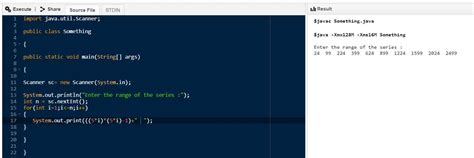 write the program in java to display the first ten terms