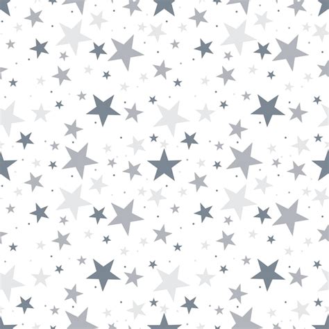 Free Vector Flat Design Silver Stars Pattern