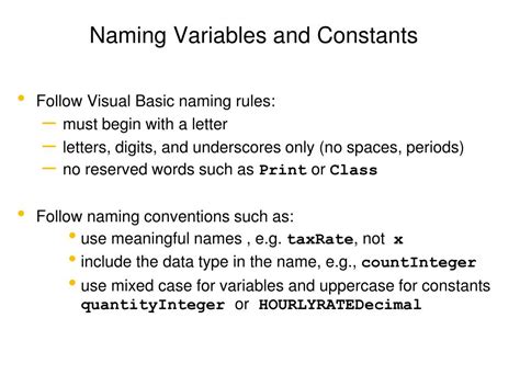 ppt variables and constants powerpoint presentation free download