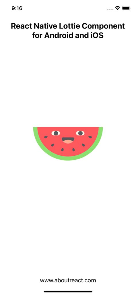 react native lottie component for android and ios about react