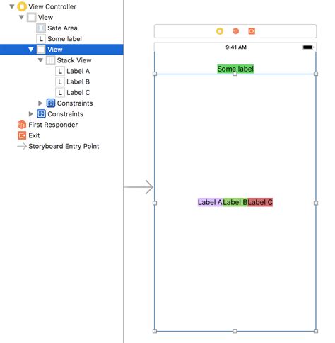 ios relative center in autolayout stack overflow