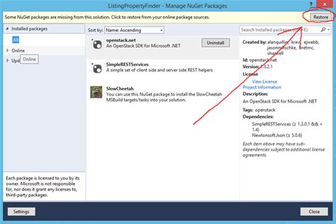 [solved] nuget not restoring packages on build 9to5answer