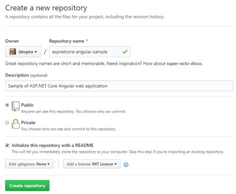 create an angular 7 asp core 2 2 application and push it to azure