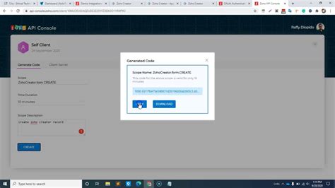 easiest way to generate access token zoho creator api v2 youtube