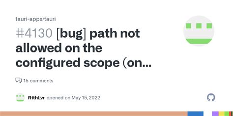 [bug] path not allowed on the configured scope on windows · issue