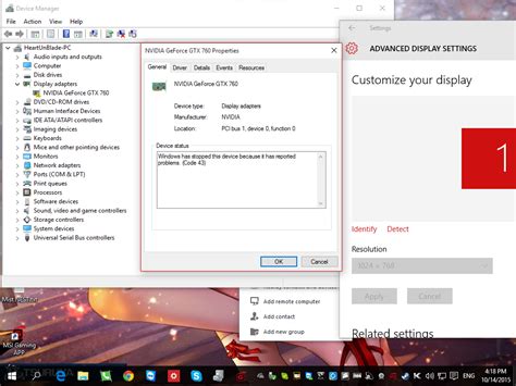 windows 10 couldn t detect my graphic card gtx760 microsoft community