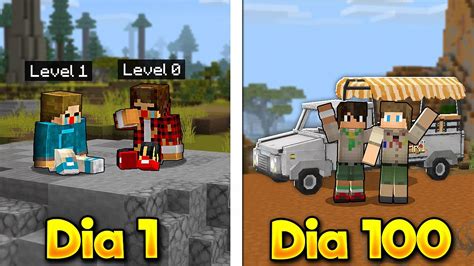 Passei 100 Dias Explorando A Savana No Minecraft O Filme Youtube