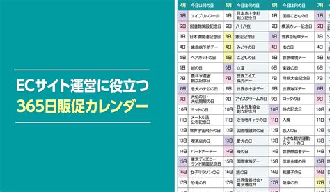 今日は何の日？2023年度版365日販促カレンダー｜ecのミカタ