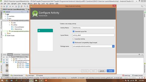 java error while creating new activity stack overflow