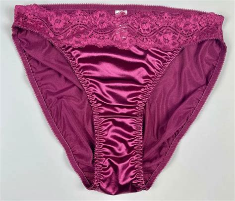 High Leg Satin And Lace Panty Lexington Intimates