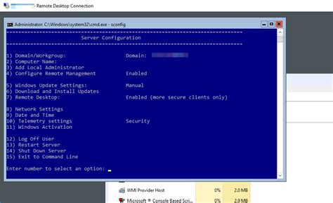 manage windows server 2016 core