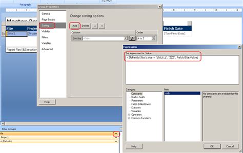 ssrs query for nulls and order by nulls last