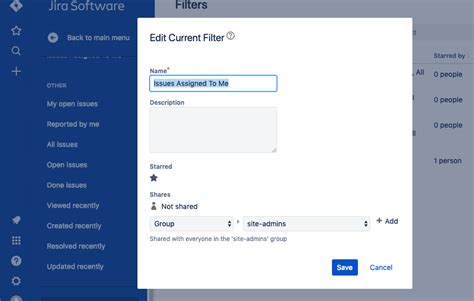 how to create a filter in jira