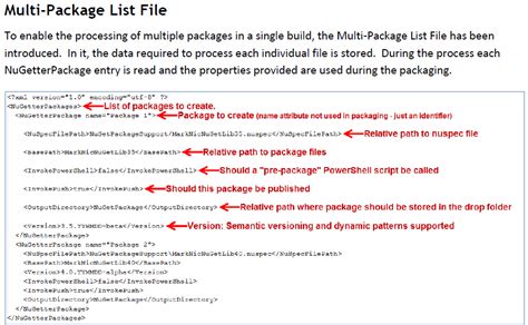 nuget nugetter how to specify nuspec files to generate multiple