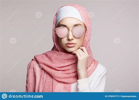 Beautiful Islamic Style Young Woman Beauty Girl In Hijab And