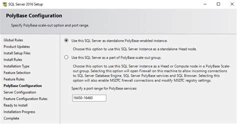resolving polybase installation errors in sql server 2016
