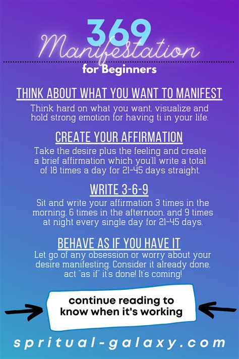 369 Manifestation A Brief Guideline For Beginners In Using The 369 Manifestation Method In