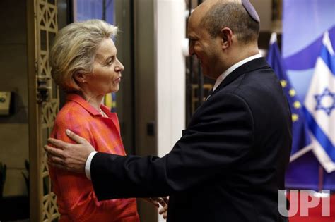 Photo European Commission President Ursula Von Der Leyen Meets Israeli