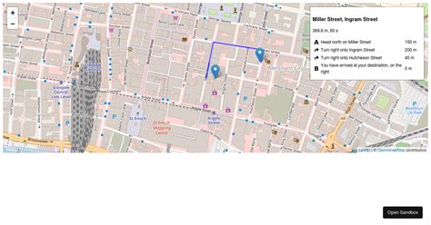 react leaflet routing machine forked codesandbox