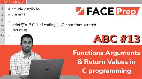 function arguments in c programming return value in c