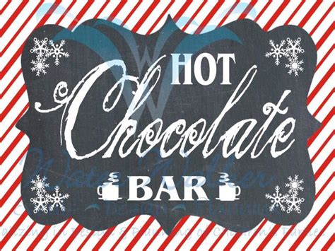 Hot Cocoa Bar Printable Sign Via Water Walker Events Etsy