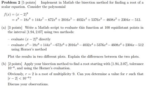 Solved Problem 2[5 Points ] Implement In Matlab The