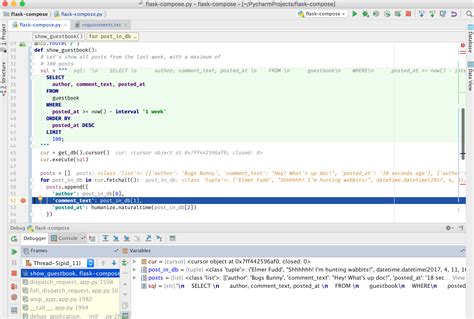 debugging flask with docker compose interpreter force debug mode