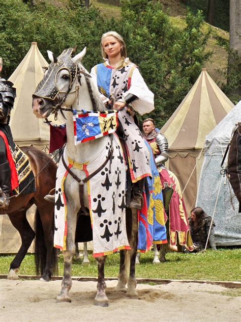 Cavaleiros Medievais Em Cavalos Batalha Imagem Editorial Imagem De